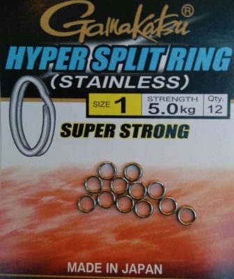 Hyper Split Ring Size 4 Gamakatsu 22KG Inoxidable Súper Fuerte Japan Pesca Lure | eBay
