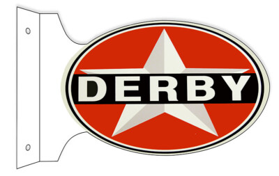DERBY GASOLINE 18" HEAVY DUTY USA MADE METAL DOUBLE SIDED GAS ...