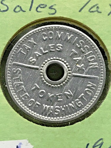 1935-41 WASHINGTON STATE SALES TAX TOKEN EX. CONDITION #5155 | eBay