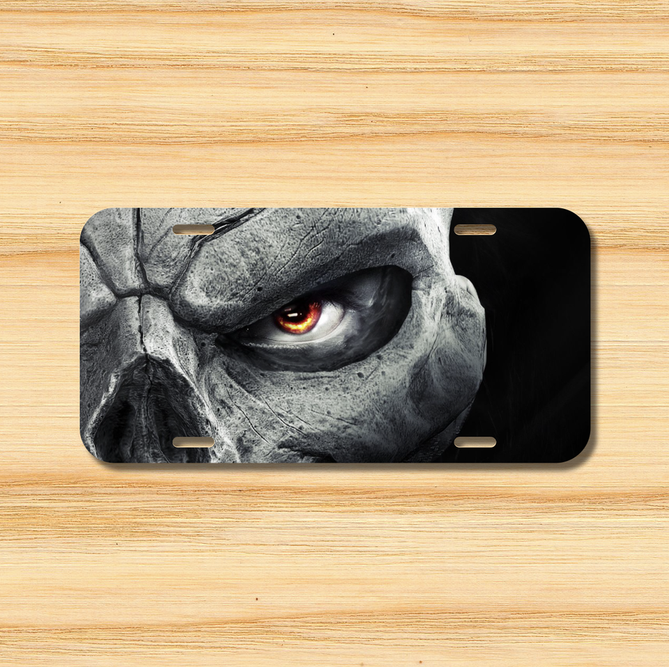 SKULL eye Beast License Plate Front Auto Tag Plate Skeleton Zombie ...