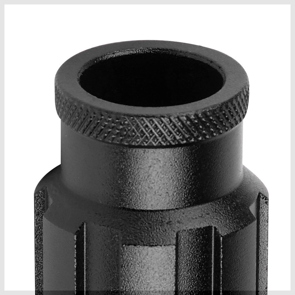 (20)Black M12x1.5 Open End Knurled Tip Spline Drive Tuner Wheel Lock ...
