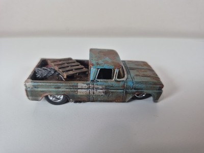 FULL CUSTOM HOT WHEELS 62 CHEVY PICKUP BLUE RUST A1 | eBay