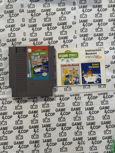 Sesame Street: ABC Letter Go Round - Nintendo NES With Manual ...