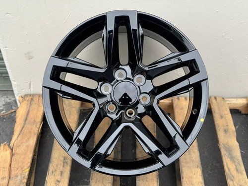 20" 20x9 6x139.7 ET24 CB78.1 Gloss Black 5-Spoke Wheels Fit Chevy GMC ...