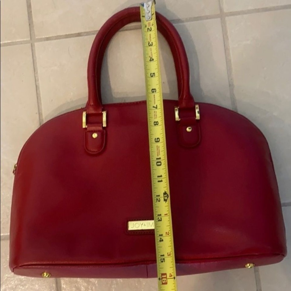 Joy & Iman Red Leather Handbag | eBay