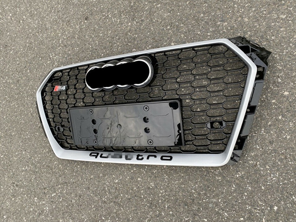 S4 Stil Grill Kühlergrill Frontgrill Chrome Silber Für Audi A4 B9 2017 ...