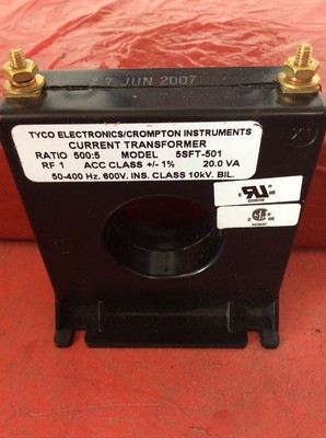 Tyco Electronics Crompton Instruments Current Transformer 5SFT-501 500: ...