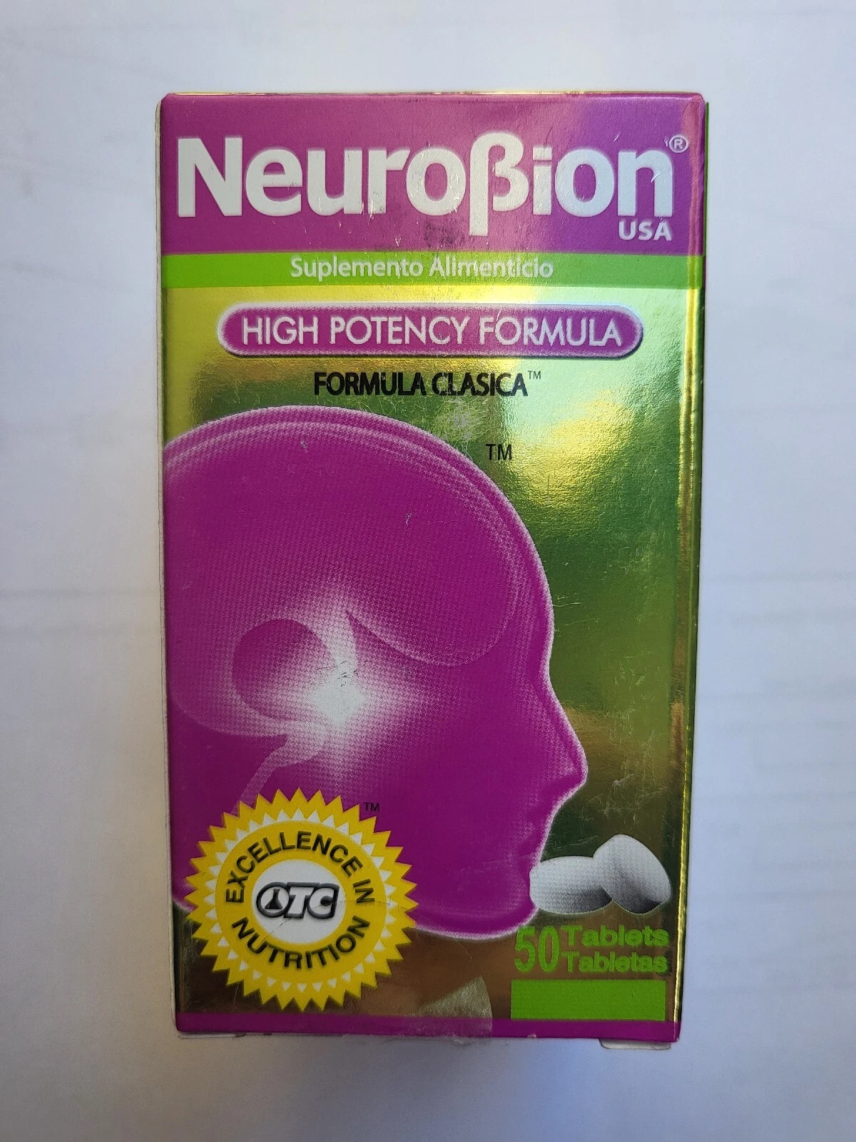 1 BOTTLE OF NEUROBION HIGH POTENCY FORMULA 50 Tablets/ 50 TABLETAS ...