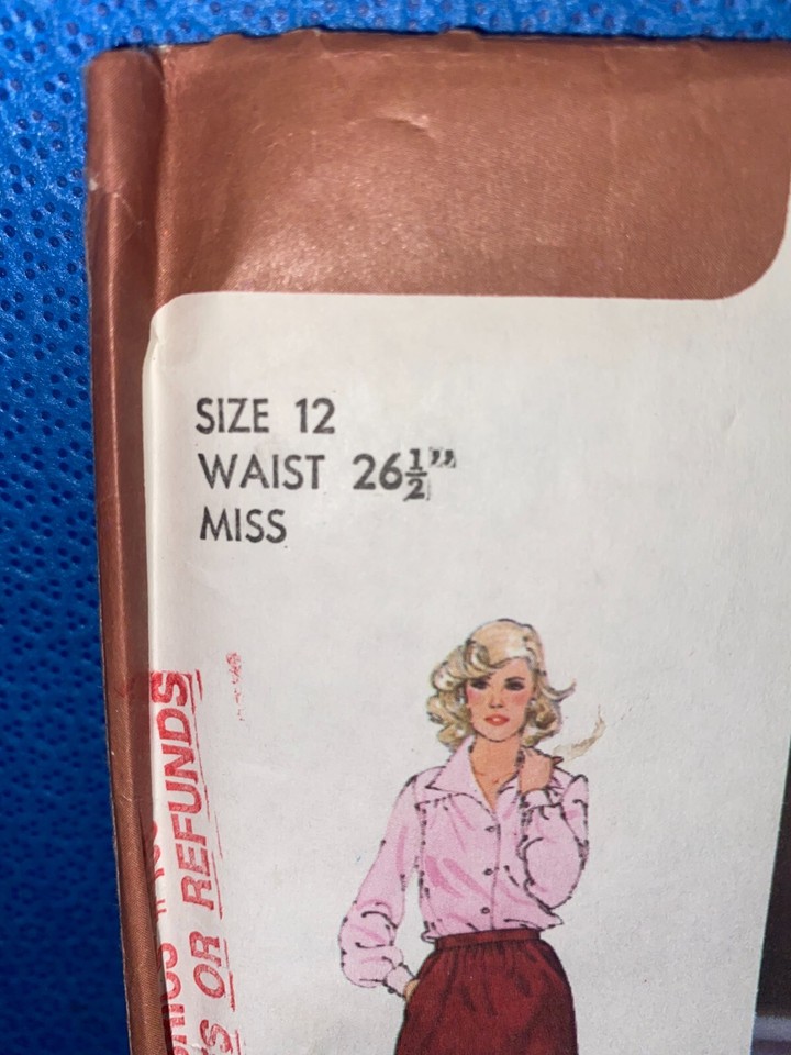 Vintage Simplicity Sewing Pattern 1970s Skirt Size 12 Cut 8744 | eBay
