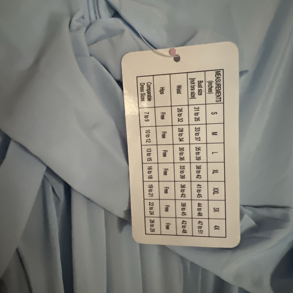 New 3X Precious Curves Night Gown Light Blue Silky Soft Flowy Semi ...