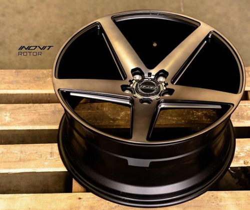 20" Inovit Rotor Alloy Wheels 5x120 Black Machined fits VW Transporter ...