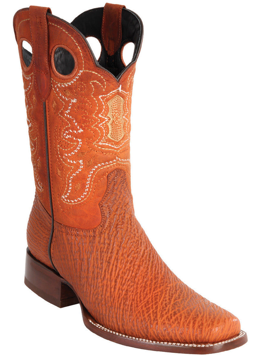 WILD WEST COGNAC GENUINE SHARK COWBOY BOOT RODEO-SQUARE-TOE (EE) | eBay