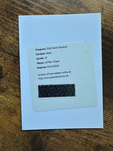2024 Panini Absolute Glass #27 Ja'Marr Chase #X12723 | eBay