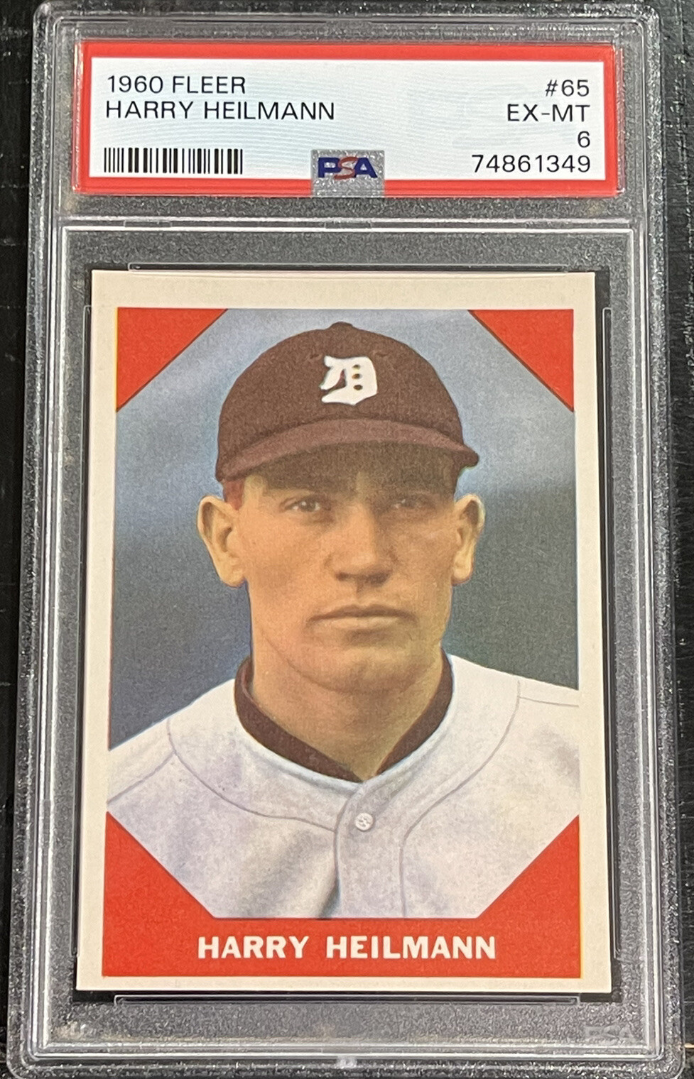 1960 Fleer Harry Heilmann PSA 6 EX-MT HIGH QUALITY Example #65 ~1349 | eBay