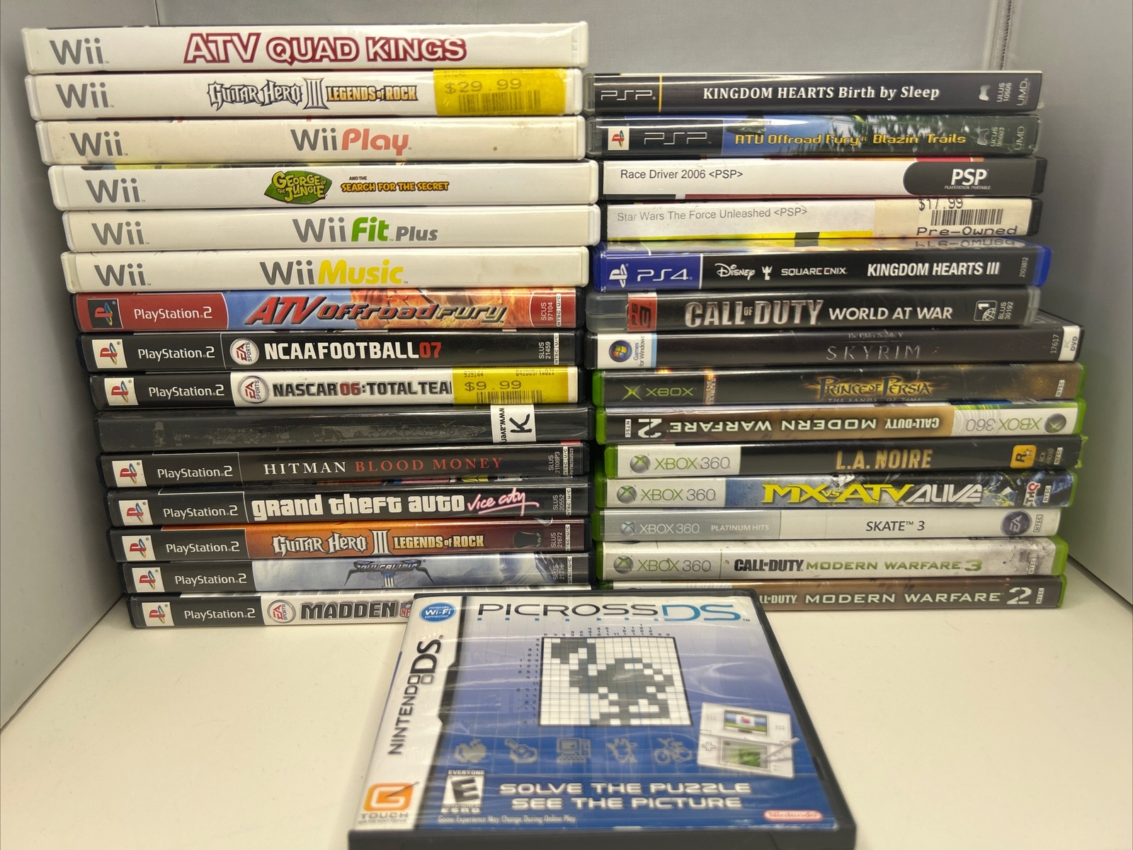 LOT OF 30 EMPTY VIDEO GAME CASES Xbox, 360, Ps2, Ps3, Ps4, PSP, Wii, Ds ...