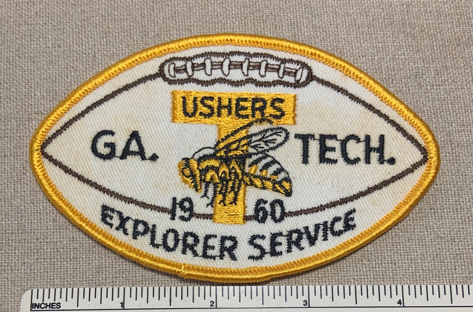 VTG 1960 GEORGIA TECH Explorer Boy Scout USHER PATCH Yellow Jackets ...