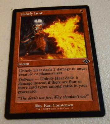MTG Unholy Heat (182/396) Outlaws of Thunder Junction Commander | eBay