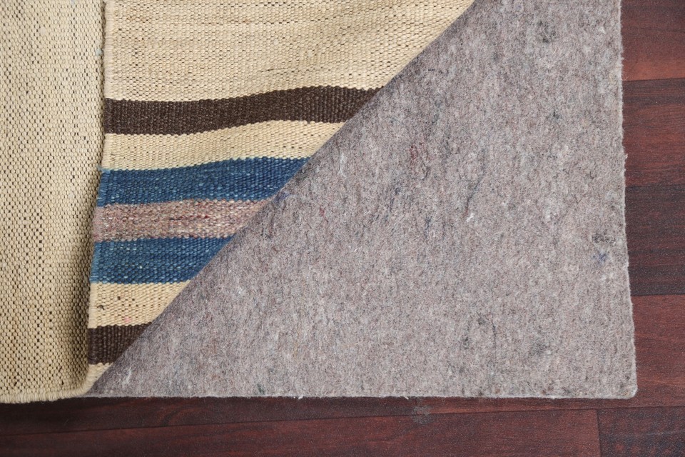 Natural Dye Earth-Tone Kilim Area Rug 5x6 Ft Hand Woven Wool Carpet ...