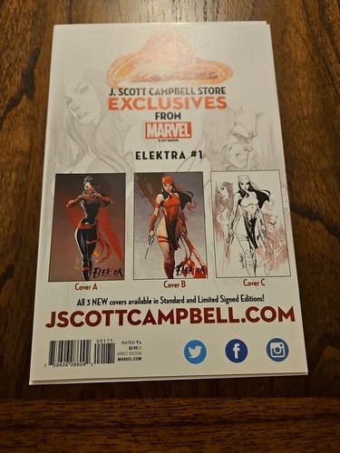 Elektra #1 J. Scott Campbell Variant Cover A | eBay