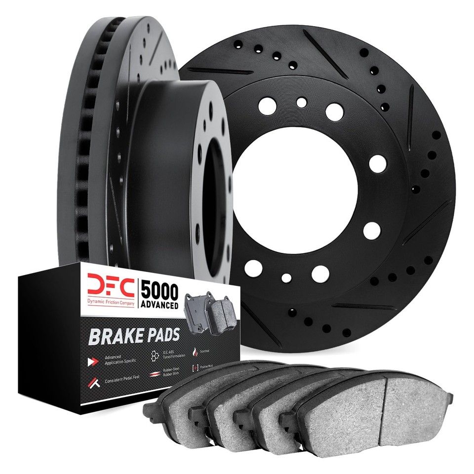 For Chevy Silverado 1500 HD 03 DFC PRO-KIT 5000 Drilled & Slotted Rear Brake Kit | eBay