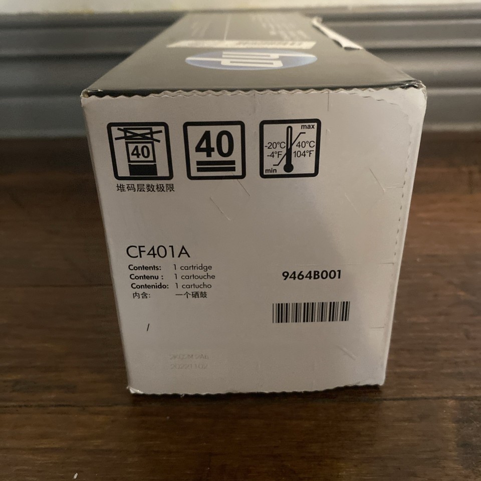 HP 201A CF401A CYAN Genuine Toner Cartridge Factory Sealed LaserJet Pro ...