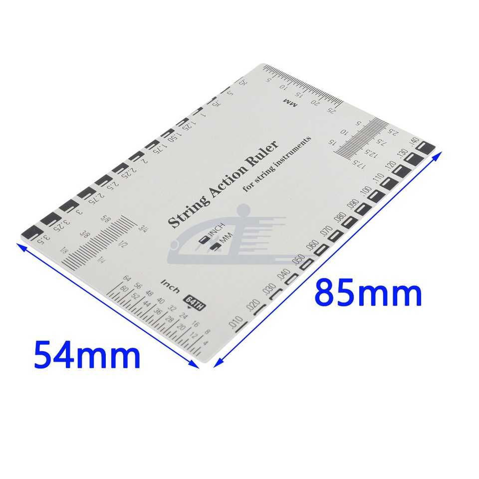 Guitar Bass Understring Radius Gauge String Action Ruler Fretboard ...