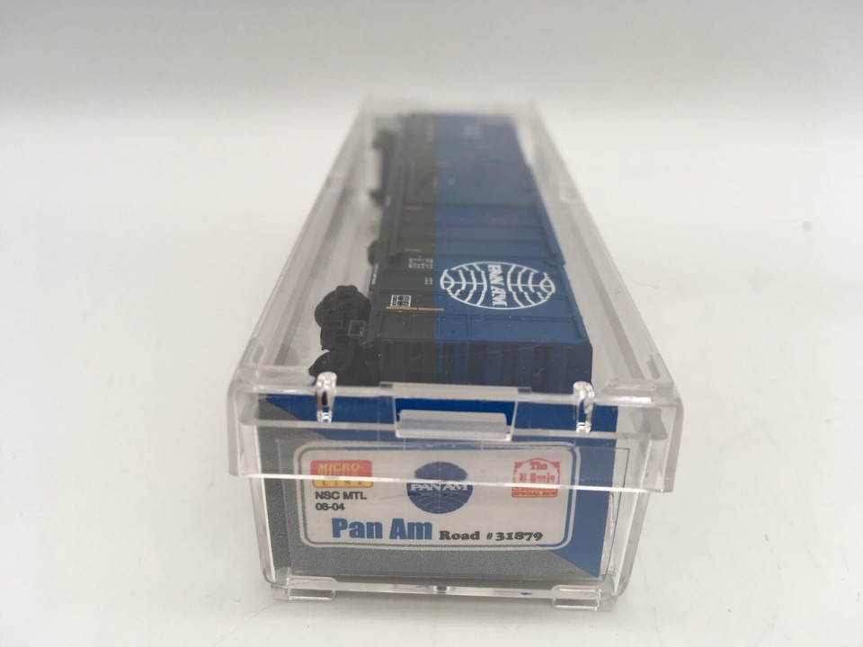 N SCALE Micro Trains Special Run PAN AM RAILWAY 50' Box Car, MEC 31879 ...