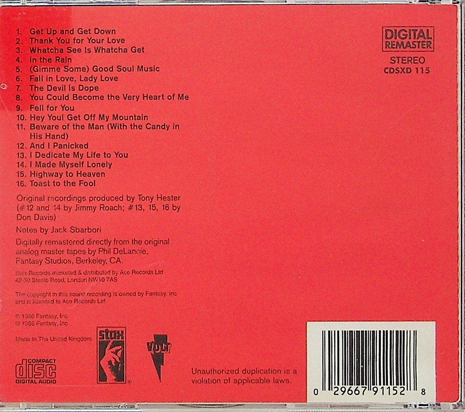 The Best Of The Dramatics CD -1986 (Volt/Stax/Greatest Hits/Soul Group ...