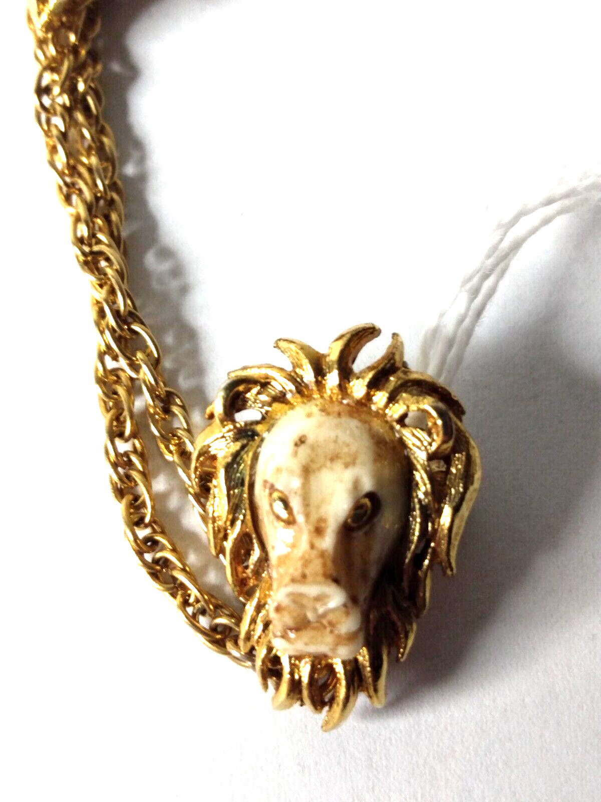 Vintage Signed Luca Razza Leo Double Lions Head Brooc… - Gem