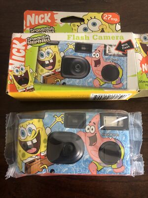 Vintage Spongebob Squarepants Disposable Flash Camera 35MM 27 Exposures ...