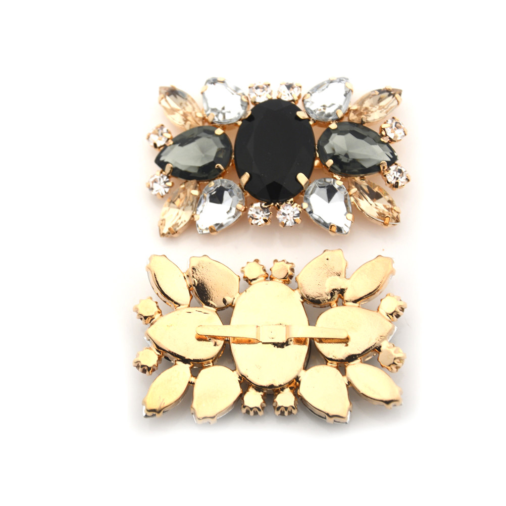 1PC Alloy Shoes Clips Rhinestone Crystal Flower Buckle Bridal Wedding ...