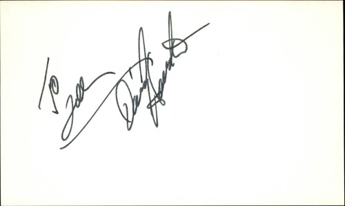 David Houston D.1993 Actor Signed 3" x 5" Index Card | eBay