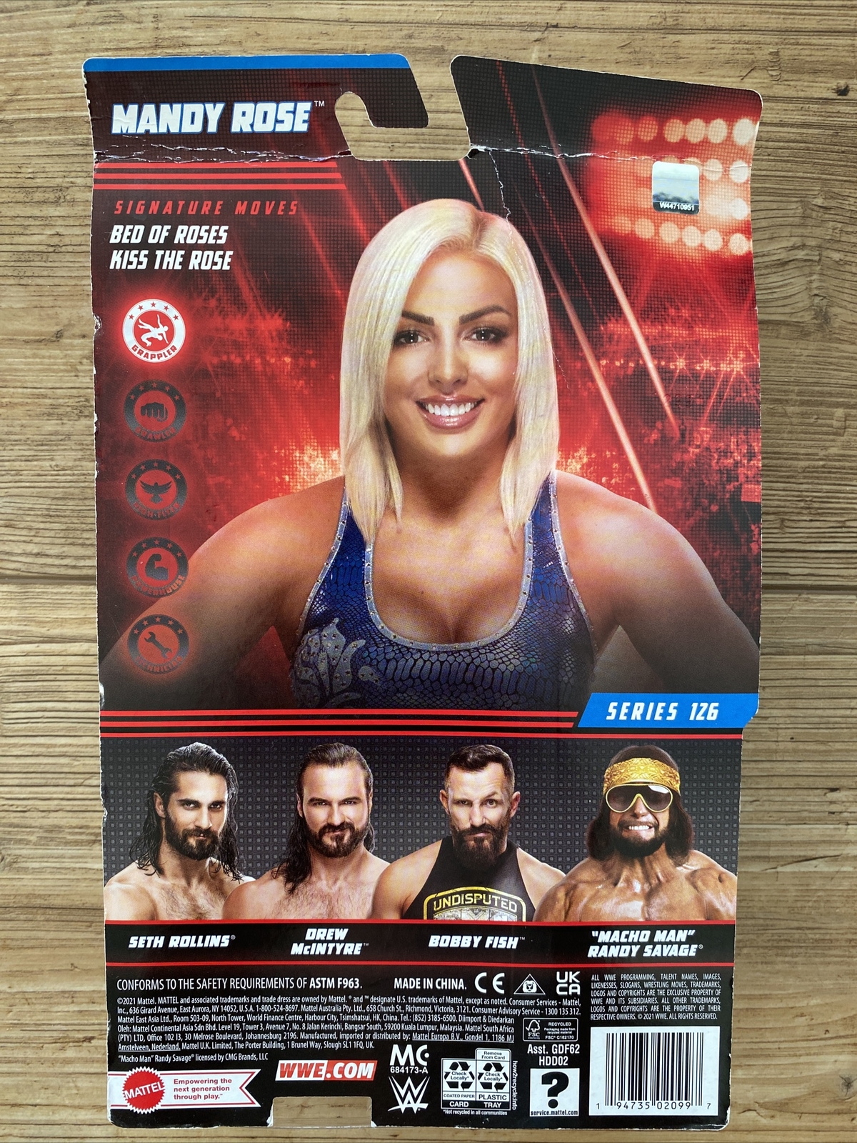 WWE Mandy Rose Action Figure Series 126 Blue Outfit Mattel Damaged ...