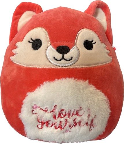 Squishmallow Lexi The Red Fox 8” Valentines LOVE YOURSELF Fuzzy Belly ...