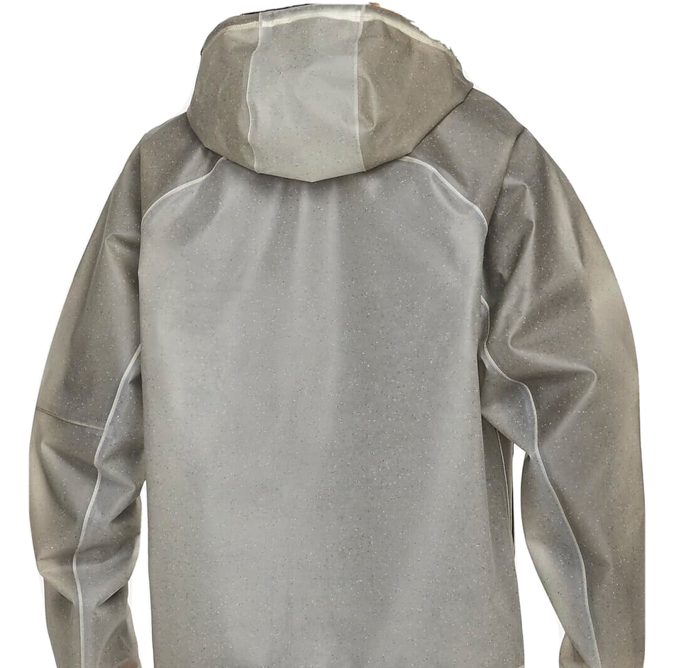 Nike Rain Coat Transparent Full Zip Hooded Speckled Track Jacket Men ...