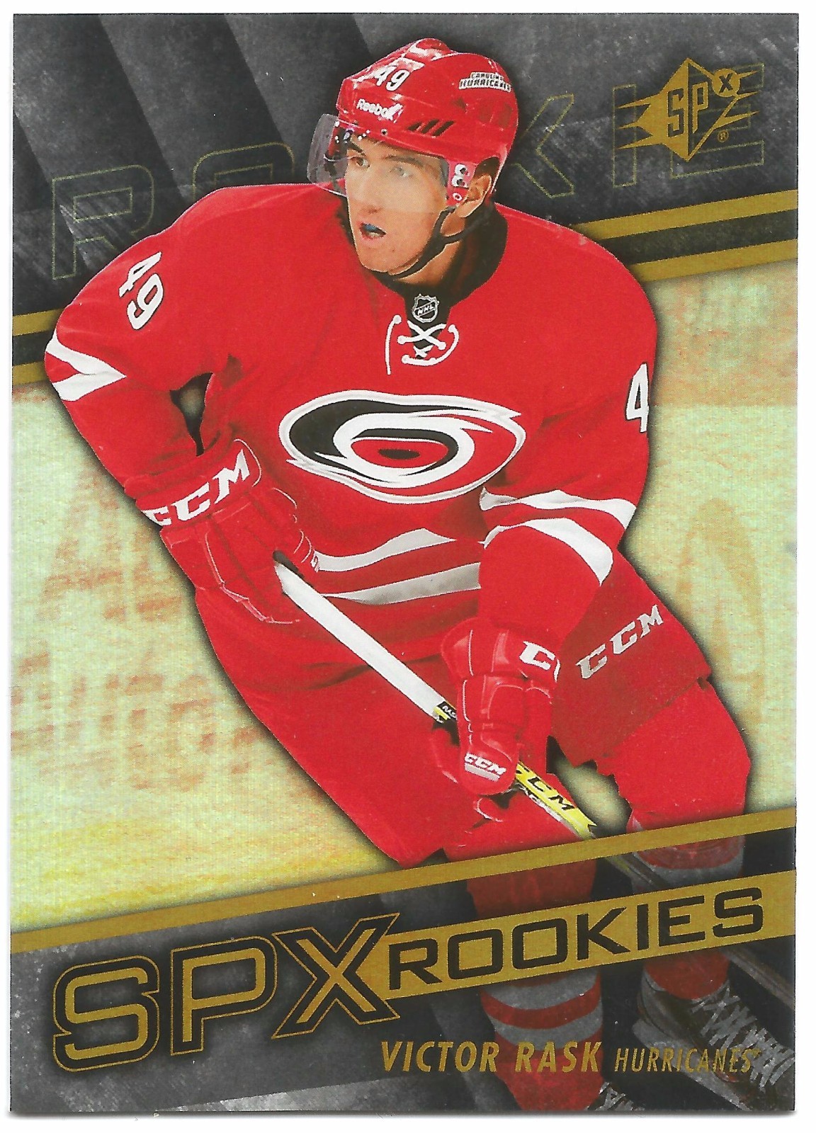 2014-15 SPX ROOKIES VICTOR RASK #123 ROOKIE RC CAROLINA HURRICANES ...