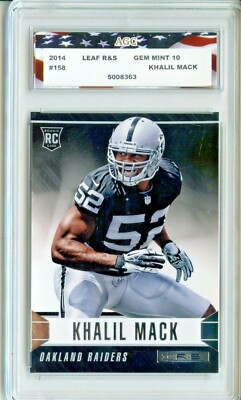 2014 Panini Rookies & Stars #158 Khalil Mack Rookie Card AGC 10 Gem ...