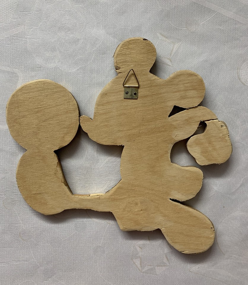 Wooden Intarsia Soccer Mickey Mouse Sports Disney Art Plaque Picture ...