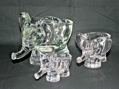 Lot of 3 Vannes Le Chatel Crystal Open Elephants - France | eBay