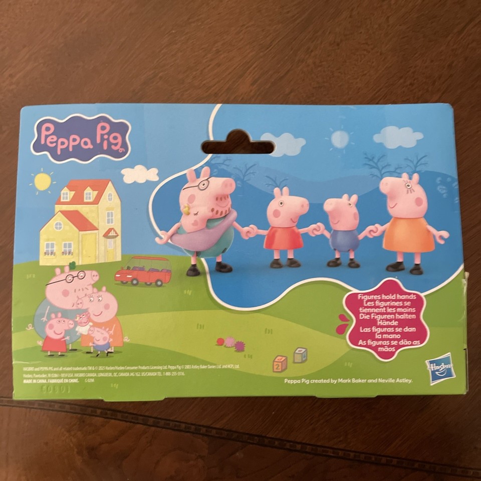 IN HAND Peppa Pig Peppa's Family of Five with Baby Evie in Carrier ...