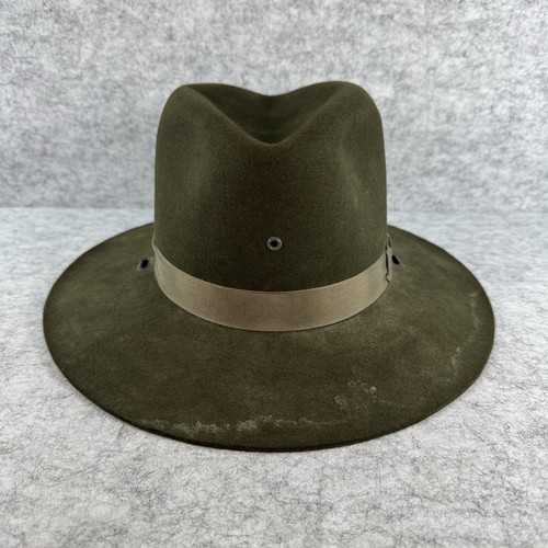 Stratton Military Campaign Hat Size 7 1/4 Green Felt Vintage Self ...