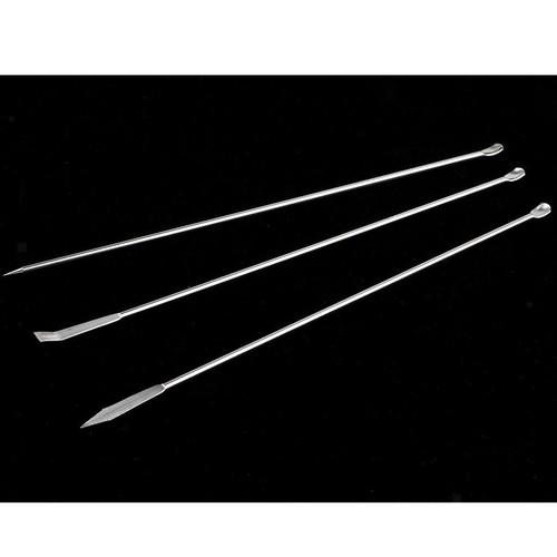 22cm Long Stainless Steel Micro Lab Sampling Spoon Lab Supplies, 3pcs ...