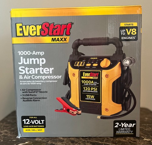 EverStart MAXX 1000A Jumpstarter/ 120PSI Air Compressor & 15 W USB ...