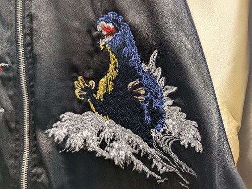 Sukajan Godzilla Mothra Embroidery Jacket M-3XL size 100% polyester ...