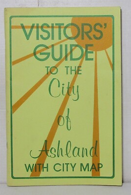 1977 Visitors' Guide to the City of Ashland, Oregon, with map | eBay