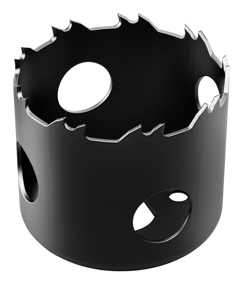 5-Pc Hole Saw Set with 1/4" Hex Shank Bit Tapered Brad Point Tip Arbor ...