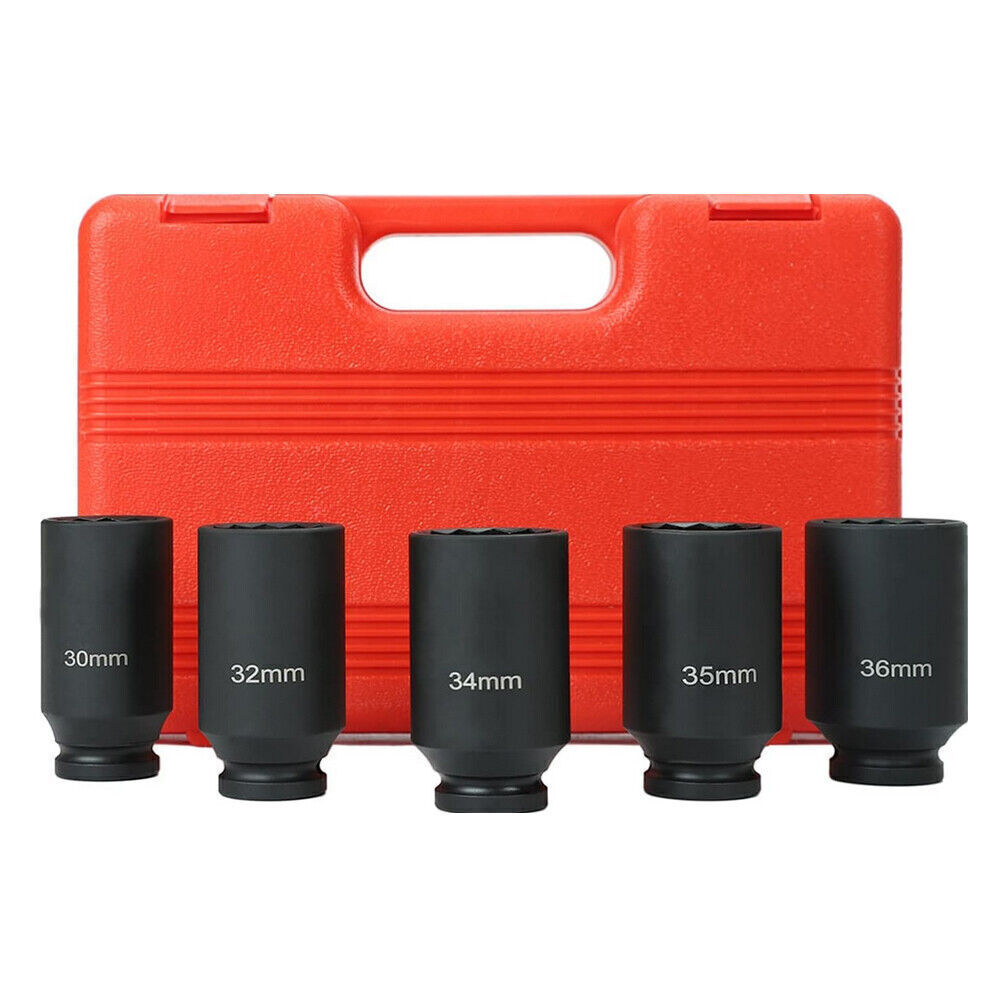 12 Point Axle Hub Nut DEEP IMPACT Socket Set 1/2"Dr Thin Wall Drive ...