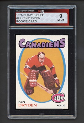 1971-72 OPC #45 KEN DRYDEN ROOKIE CARD KSA 9 MINT | eBay