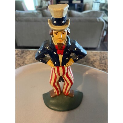 Americana Cast Iron Uncle Sam Patriotic Door Stop Home Decor USA ...