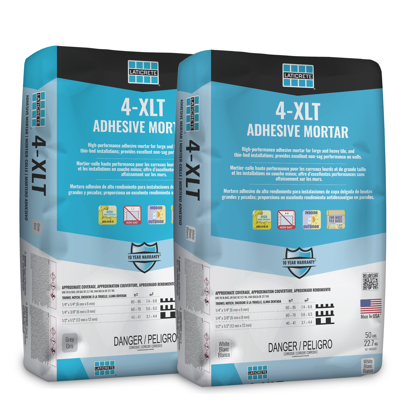 Laticrete 4-XLT Multi-use, Adhesive Mortar, for Extra Large Tile, Grey ...